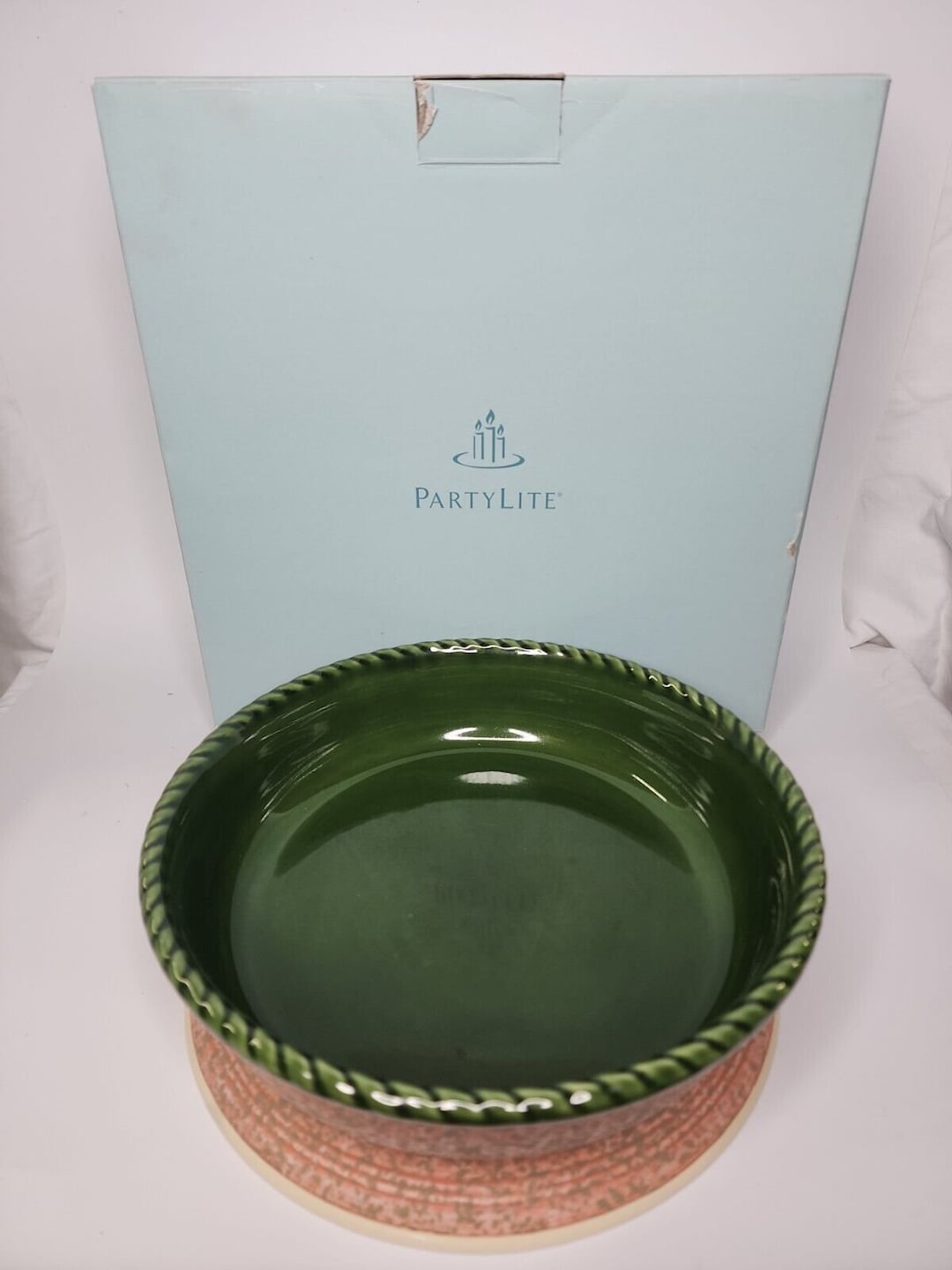 Vintage Retired Partylite Mediterraneo Pillar Garden Retired NIB P8466 ...