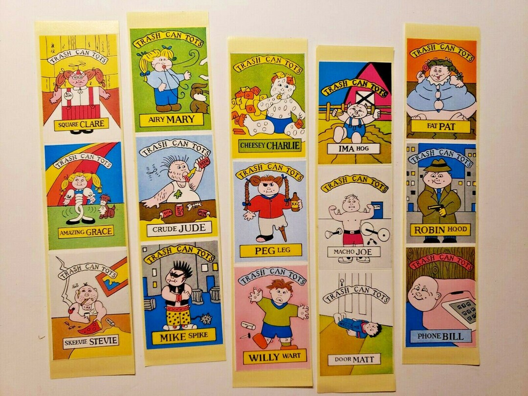 15 Trash Can Tots Vending Machine Stickers New Old Stock A (298) - Etsy
