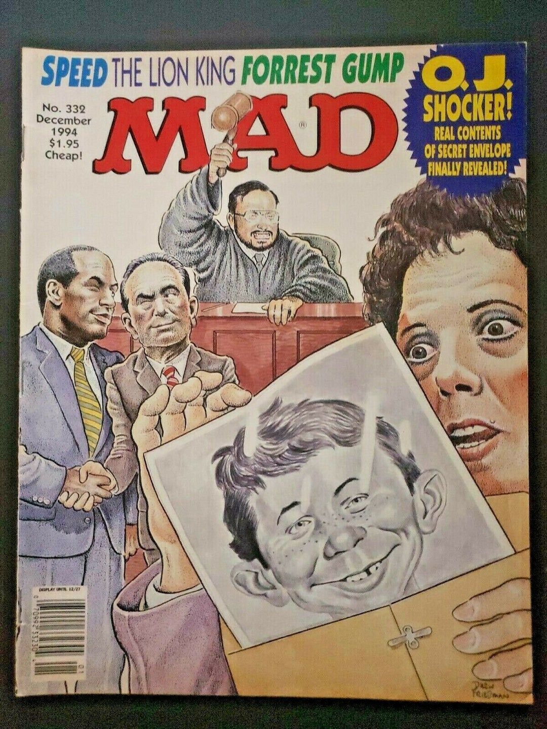 1995 Mad Magazine No.332 Dec. O.j Shocker Envelope Finally Revealed M ...