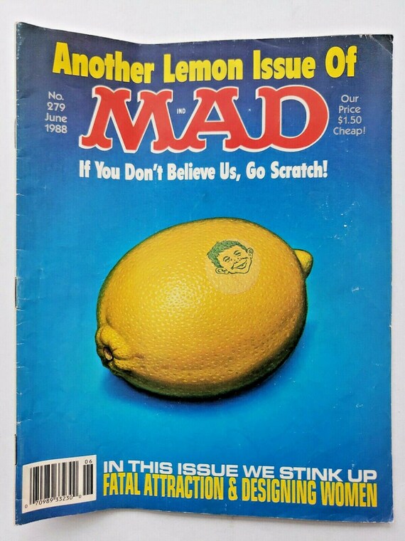 1988 mad magazine june no. 279 "lemon issue / fatal a… - Gem