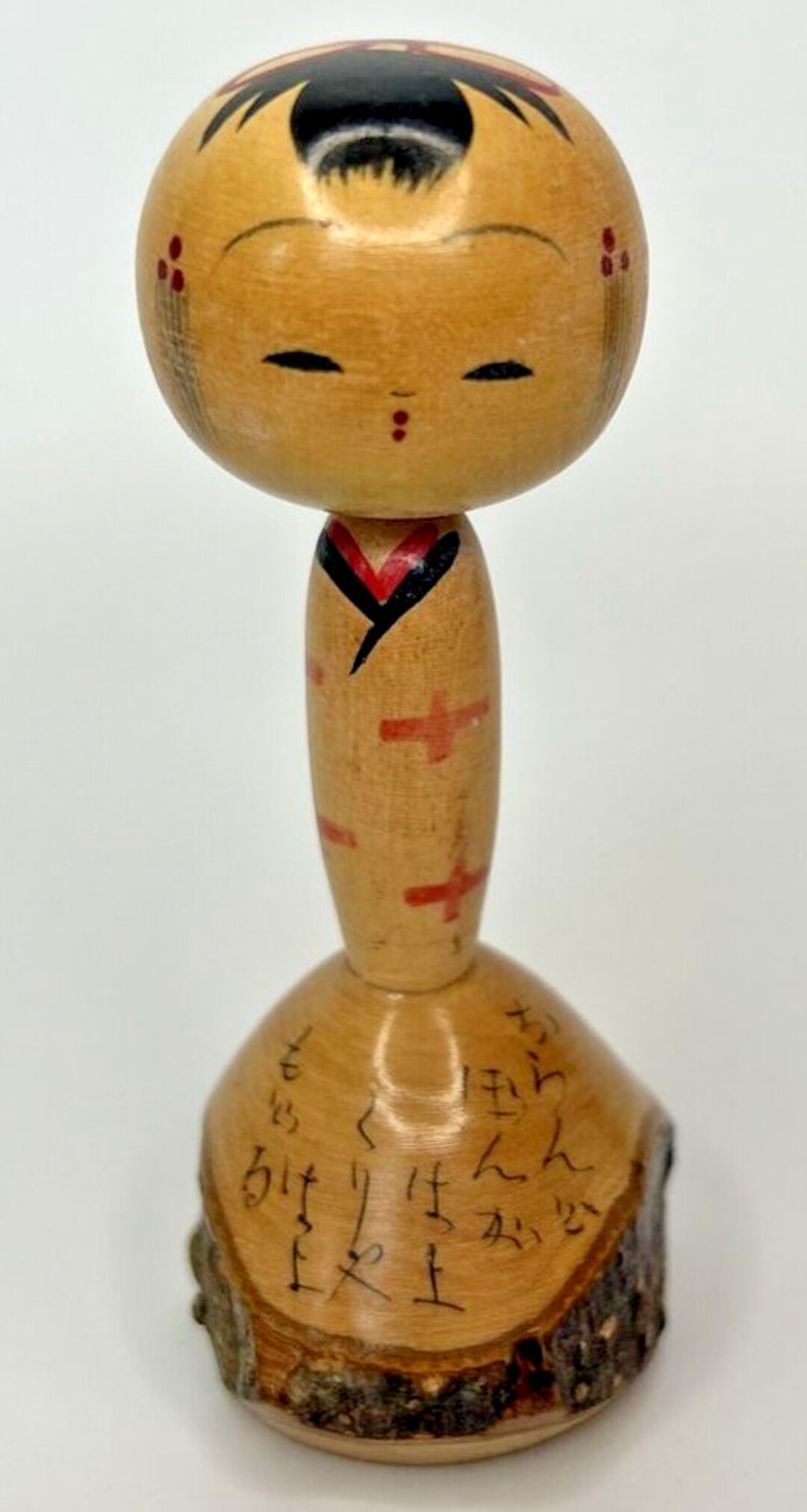 Vintage Japanese Kokeshi Wodden Bobble Head Doll About 4 Hand Paint SKU ...