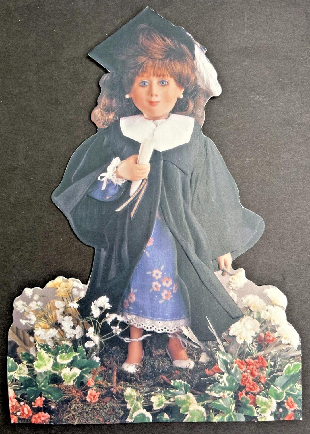 RARE Vintage Hallmark "happy Graduation" Die Cut Paper Doll Card B8 ...
