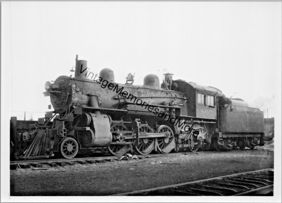 Vintage soo line railroad 805 steam locomotive 5"x7" … - Gem