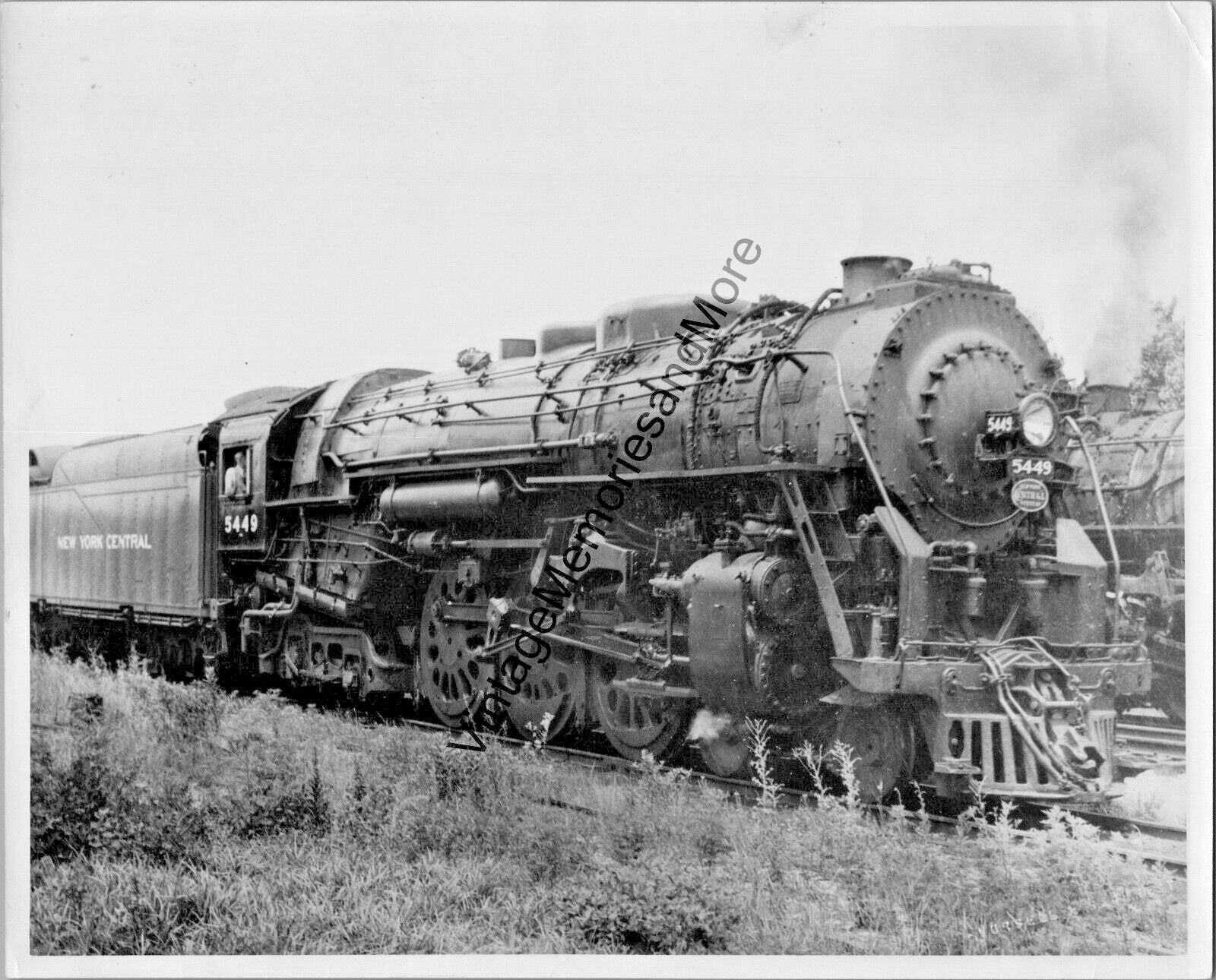 Vtg 1940's New York Central 5449 Steam Locomotive 8 X 10 Real Photo T1 ...