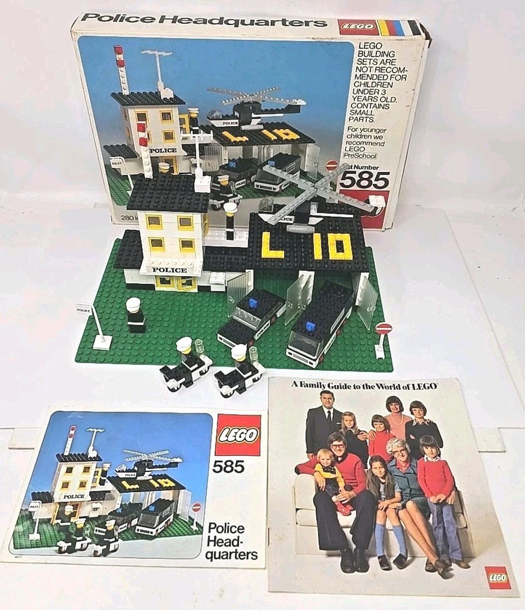 1975 Police Headquarters #585 Complete Set W/ Box Instructions Rare ...