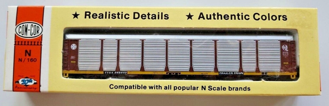 Con-cor Santa Fe Auto Rack Car N Scale Ttgx 965940 Trailer Train U105 ...