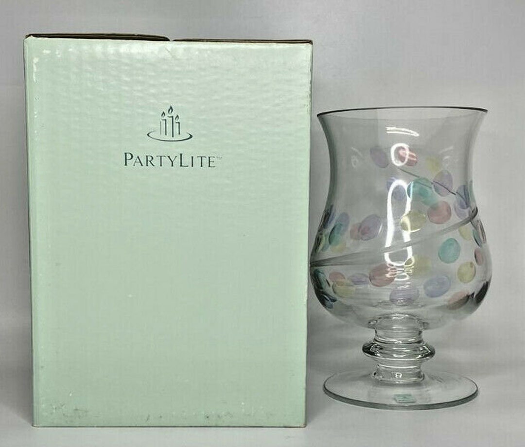 Vintage Retired Partylite Jardiniere Hurricane 8.5" Retired Nib P15a ...