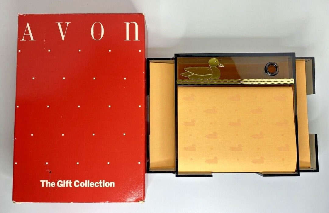Avon Gift Collection Two-tier Stationery Caddy Paper Notepad Duck New ...