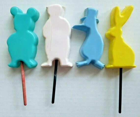 Vintage Ice Pop molds 4 Animals 3 Sticks, HTF, Rare p… - Gem