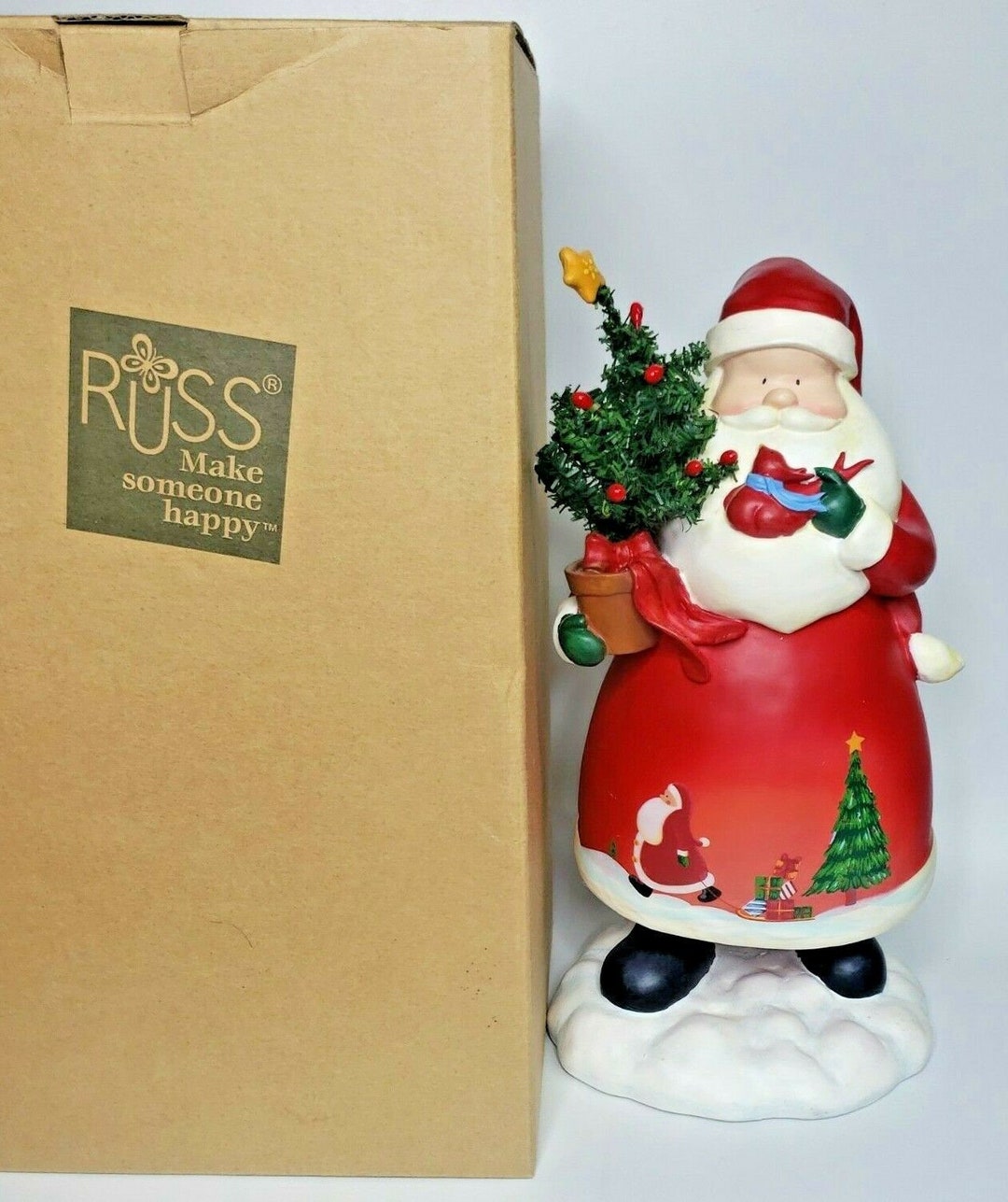 Vintage Russ Berrie Inc Moments of Wonder Santa Hand Painted ...