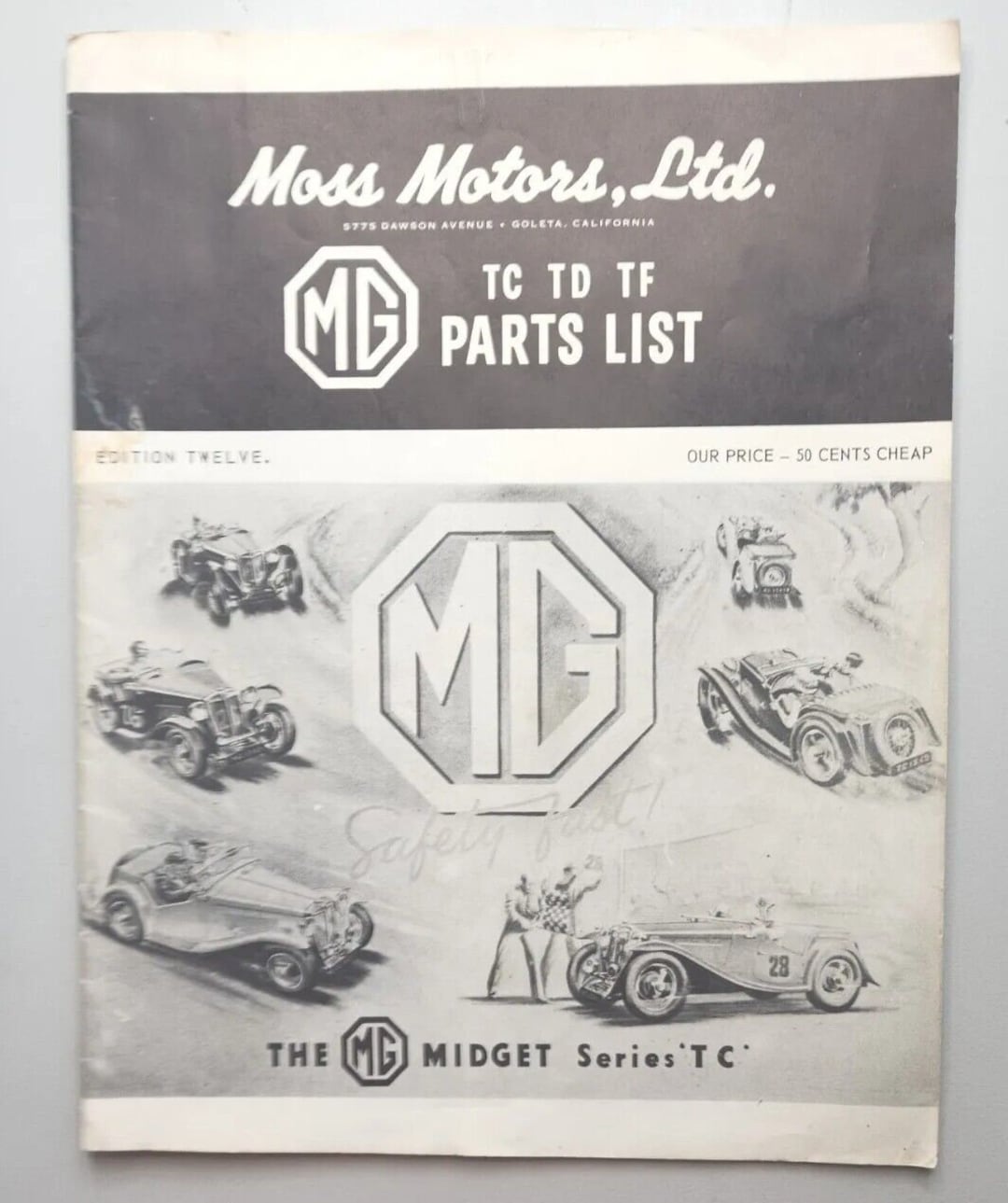 1969 Moss Motors Mg Tc Td Tf March Edition Twelve Parts Catalog M515 - Etsy
