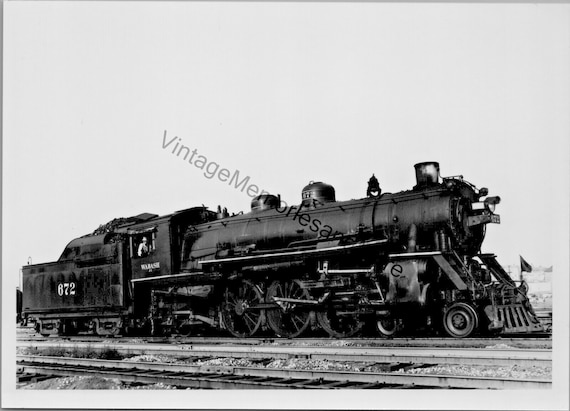Vintage wabash 672 steam locomotive 5"x7" real photo … - Gem