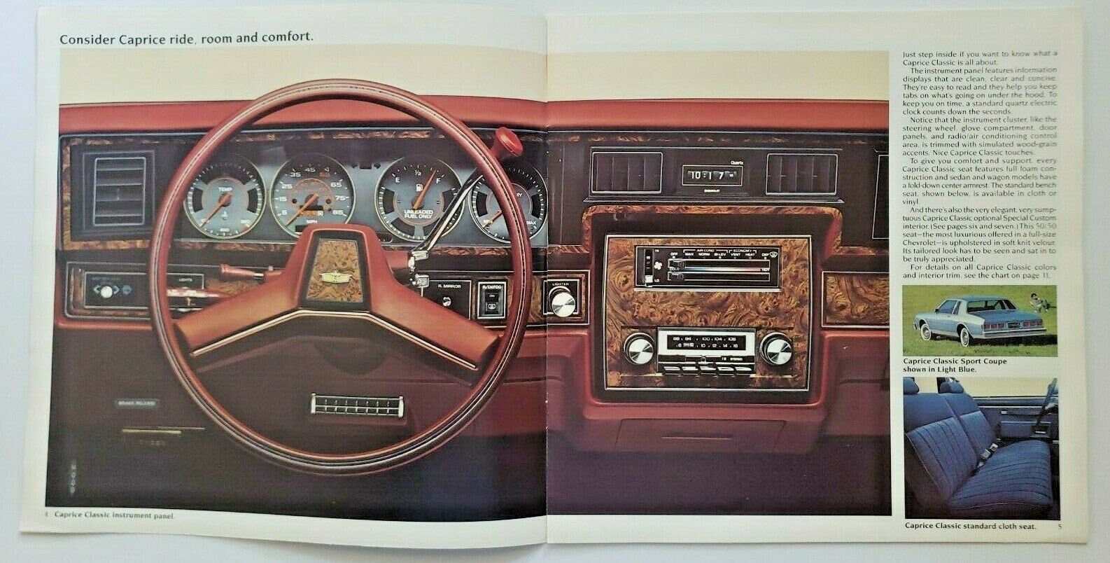 1982 Caprice Classic Interior 1982 Chevrolet Caprice, Classic