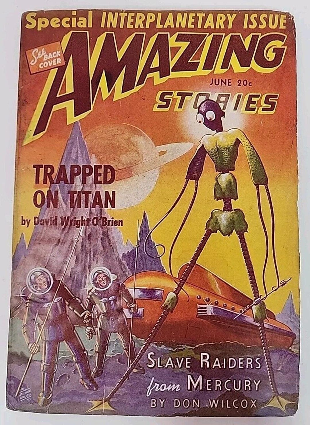 1940 Golden Age Amazing Stories Vol.14 #4 Sci-fi Pulp Magazine Hot Rare ...