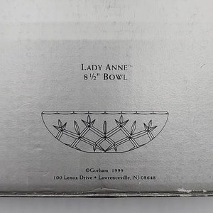 Gorham Lady Anne Crystal Bowl 8.5" in Box U196 - Etsy