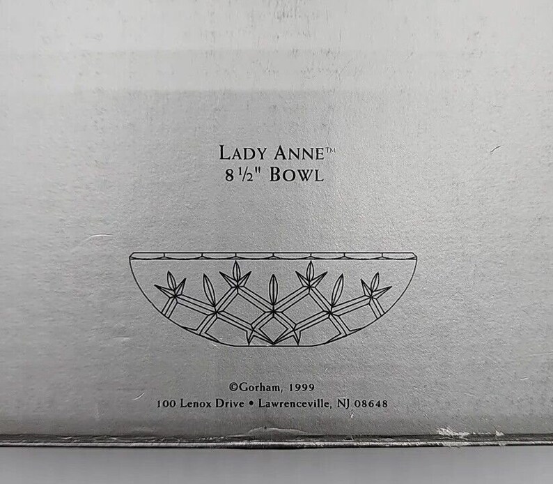 Gorham Lady Anne Crystal Bowl 8.5" in Box U196 - Etsy