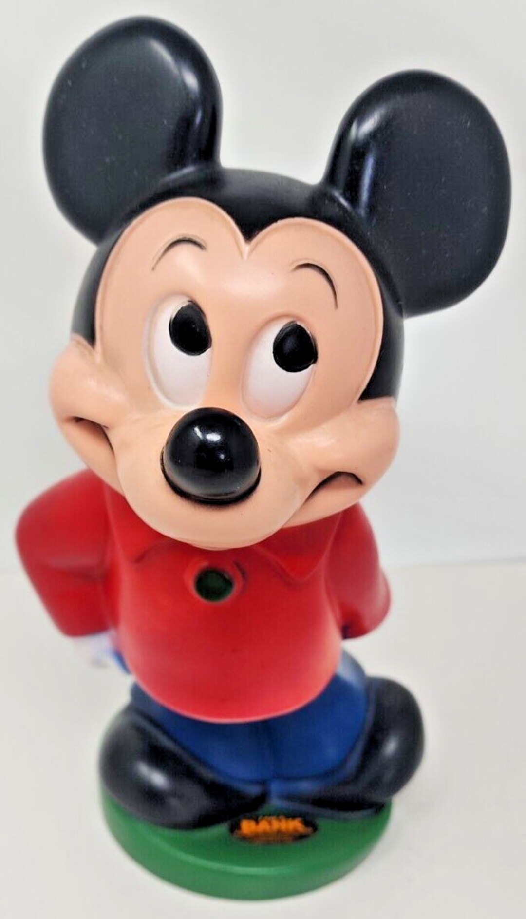 Vintage Mickey Mouse Coin Piggy Bank by Play Pal Plastics Walt Disney U154 - Etsy