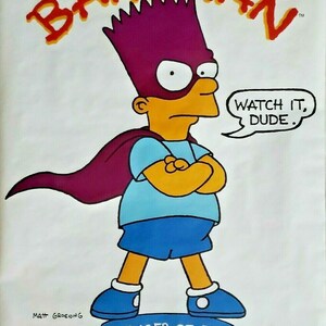 Vintage 1990 Original Simpsons Bart bartman - Etsy