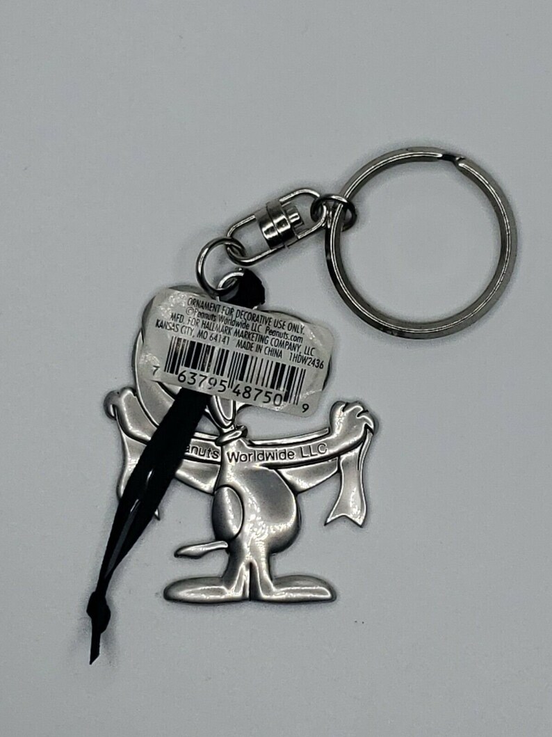 Hallmark's Peanuts Snoopy Pewter Key Chain / Ornament - Etsy
