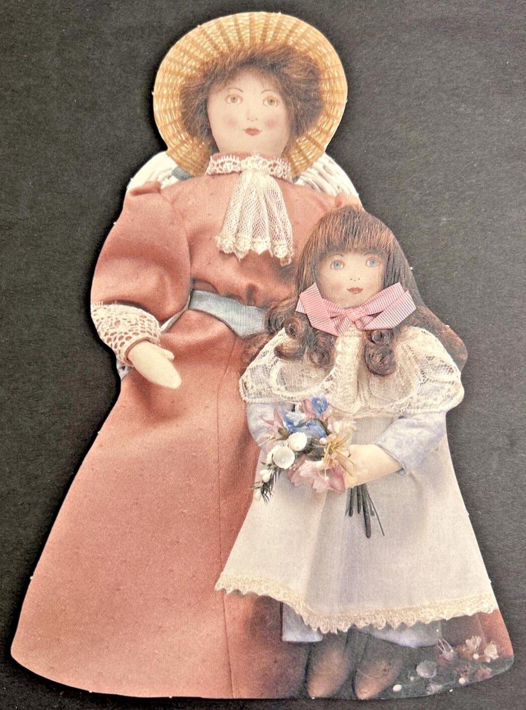 RARE Vintage Hallmark "constance & Her Daughter Sophie" Paper Doll Card ...