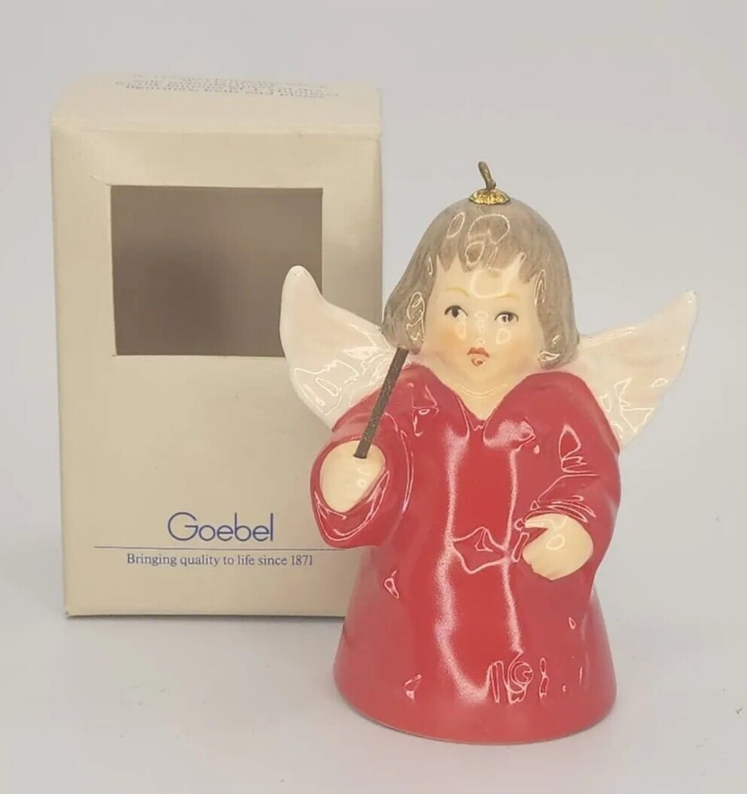1987 Goebel Sixth Edition Angel Bell Annual Christmas Tree Ornament ...