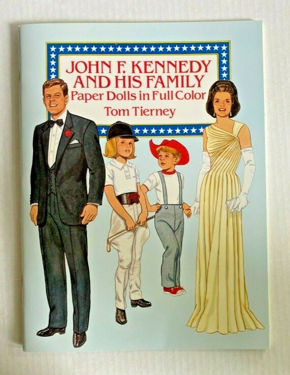 1990 john f. kennedy and his family paper dolls in full color | Etsy