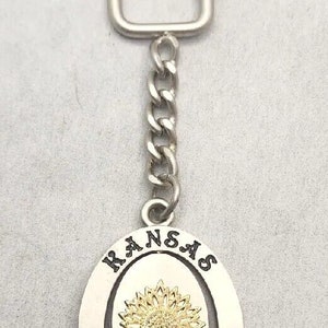 Vintage Kansa State Sunflower Windmill Souvenir Silver Tone Swivel ...