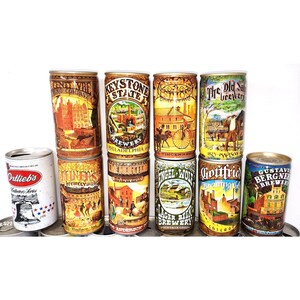 Vintage 70-80's Mixed Collectible Empty Beer Steel Cans Lot of 25 Cans ...