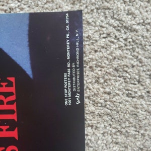 Vintage 1985 Rare Rob Lowe St. Elmo's Fire Original Movie Pin up Poster ...