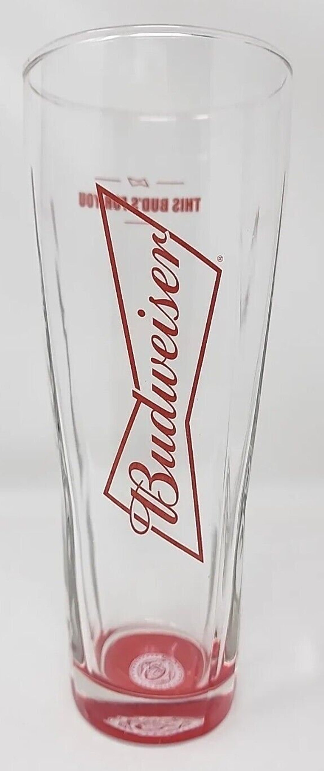 Rare Budweiser Red Beer Glass Barware Man Cave 16oz U94 - Etsy