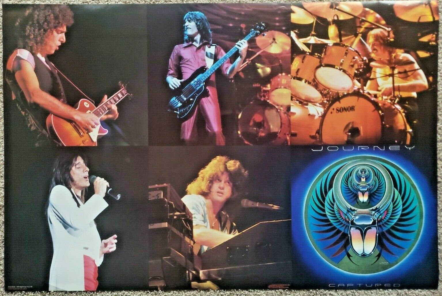 Vintage 1981 Journey Captured Poster Record Insert Kc2-37016 | Etsy