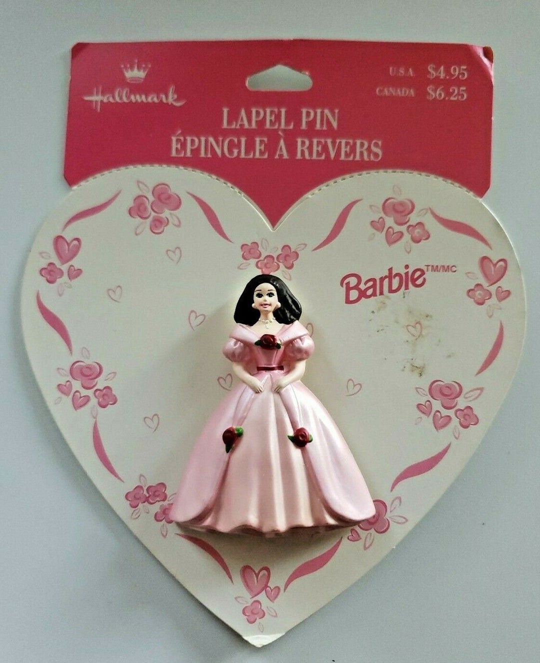 1996 Barbie Hallmark Lapel Pin Official Vintage Merchandise U107/1668 ...