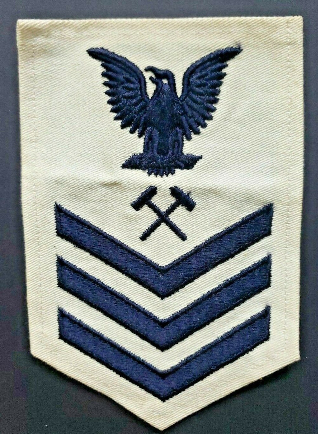 1950's Military Patch Navy Metalsmith White Twill Variant Pb11 - Etsy