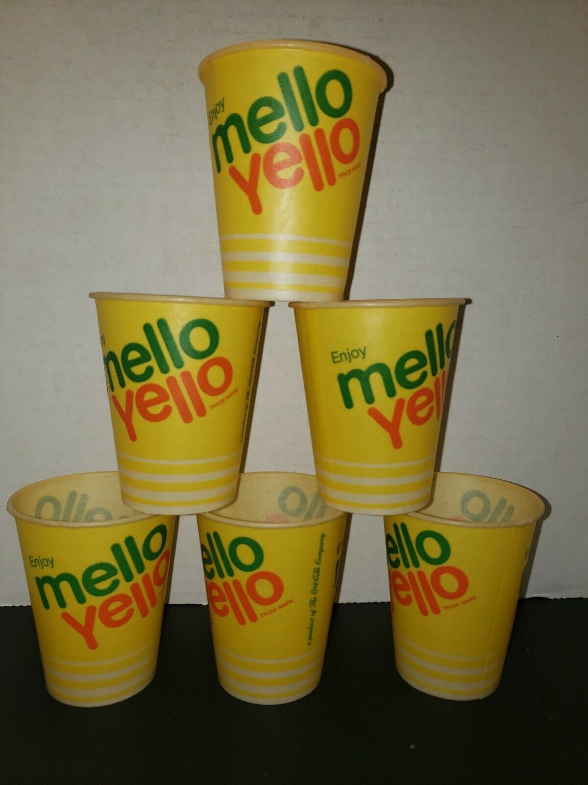 Vintage lot of 6 mello yello enjoy sample 4 oz waxed soda cups | Etsy