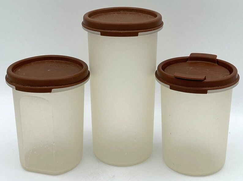 Tupperware Modular Mates Set of 7 Pieces Brown Lids Various - Etsy