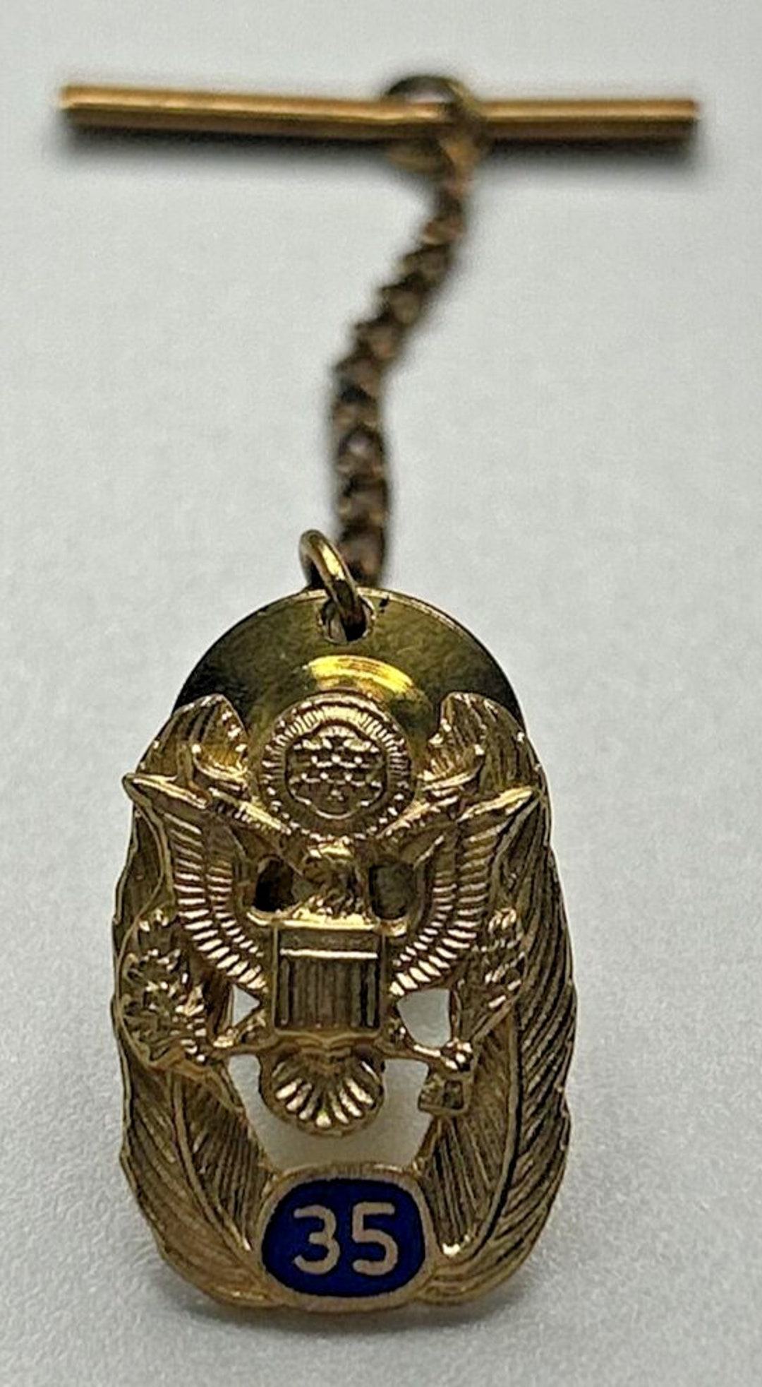 Vintage 35 Year US Military Service Pin Signed Ligi SKU PB89 - Etsy