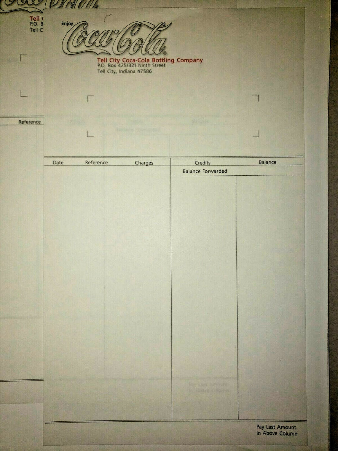Vintage 3 Tell City Coca Cola Bottling Dist Invoices Tell | Etsy