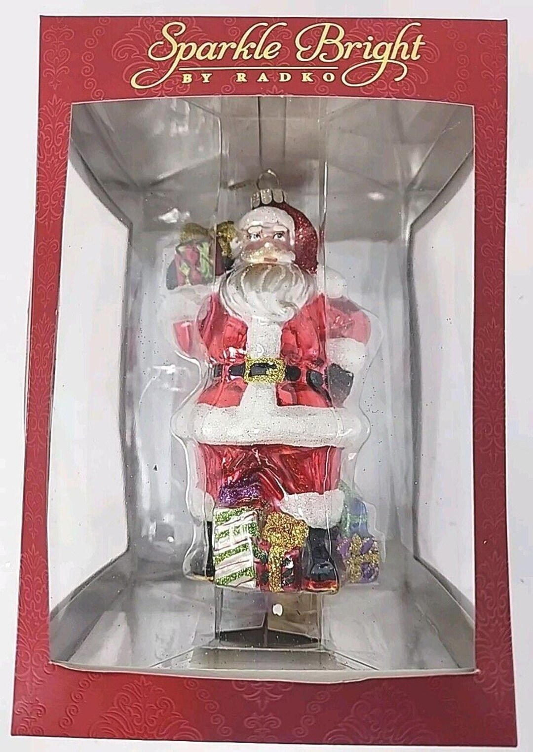 Christopher Radko Sparkle Bright Radko Santa Glass Ornament U269G - Etsy