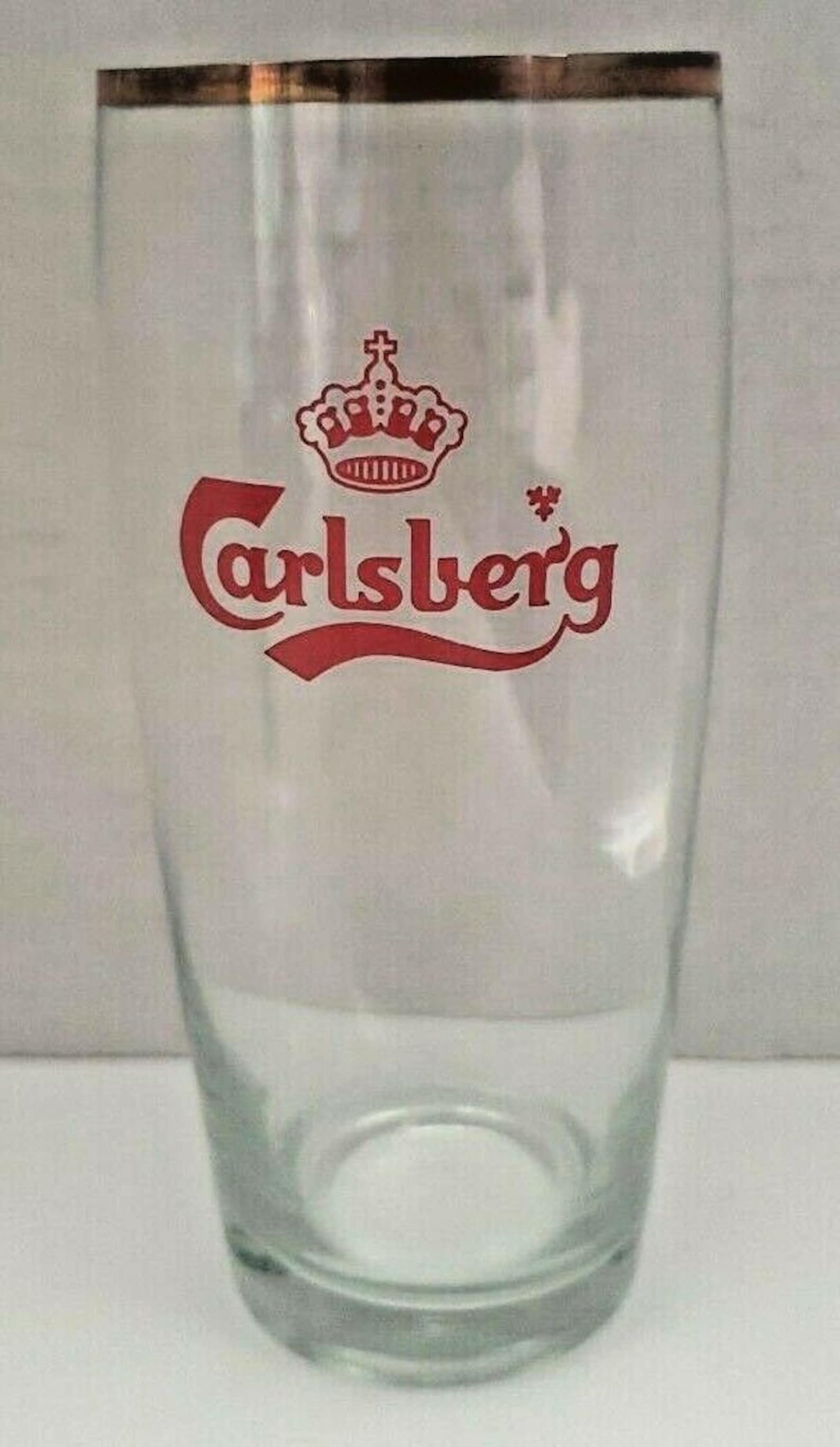 Vintage 1960's Carlsberg Beer Red Crown Logo Gold Rimmed | Etsy