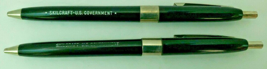 Vintage Skilcraft Us Government Desk Pens Lot of 2 Black Pens U113 - Etsy