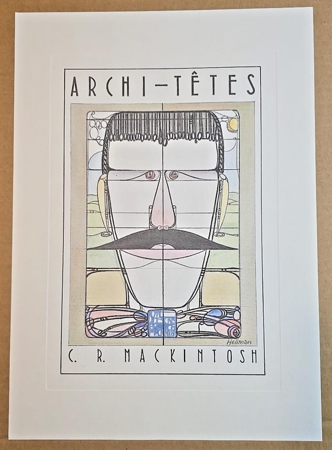 Unframed Lithograph "c.r. Mackintosh" by Louis Hellman - Archi-tetes ...