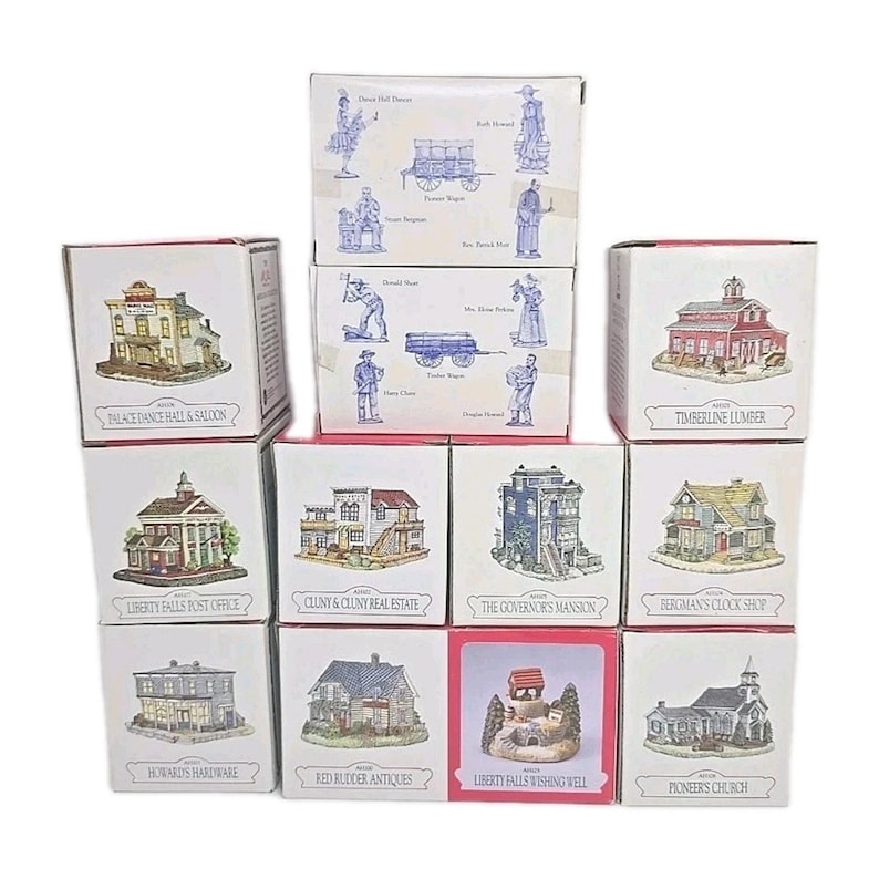 1996 Liberty Falls Collection Houses Christmas Village Figurines Lot of ...