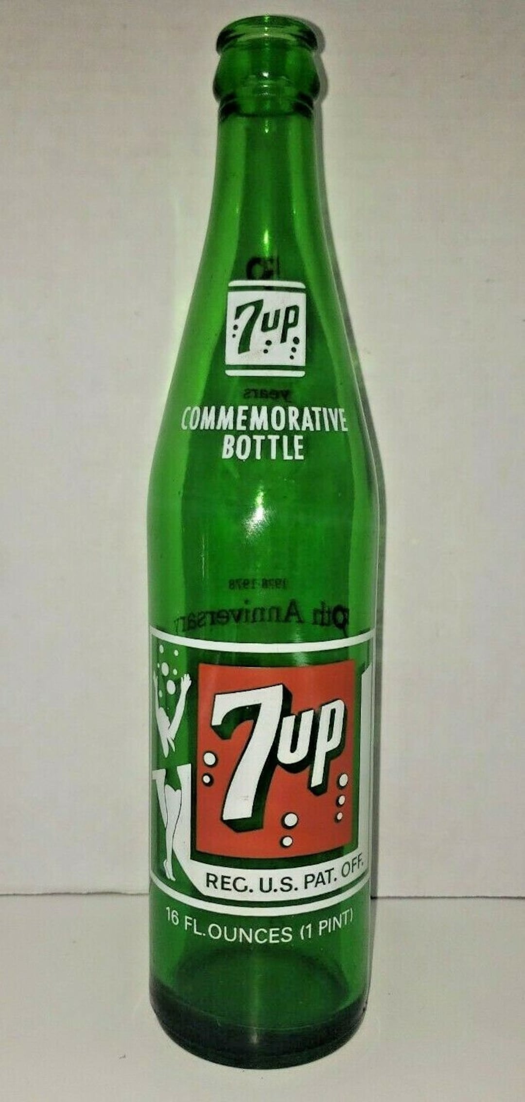 VTG 1978 7UP 50th Anniversary Commemorative Soda Bottle 16 Oz St. Louis ...