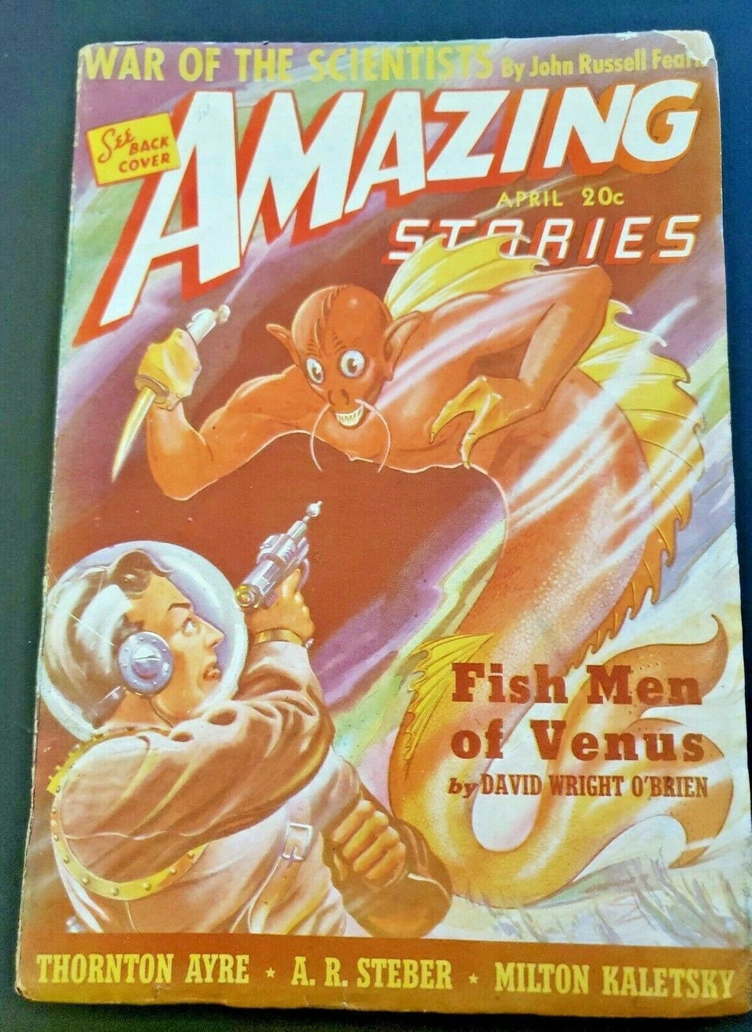 1940 Golden Age Amazing Stories Vol.14 #4 Sci-fi Pulp Magazine Hot Rare ...
