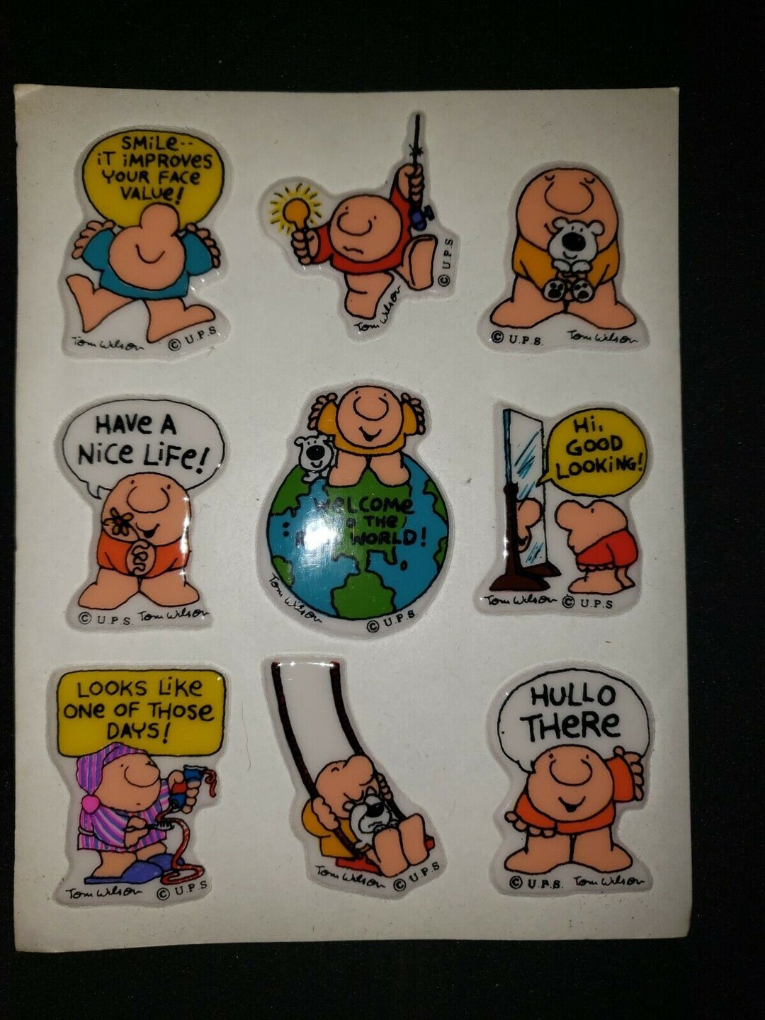 Vintage Ziggy Character Universal Press Puffy Sticker Sheet New Old ...