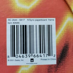 Vintage 2001 Nsync Picture Frame by Zeeks 6x8 Brand New in - Etsy