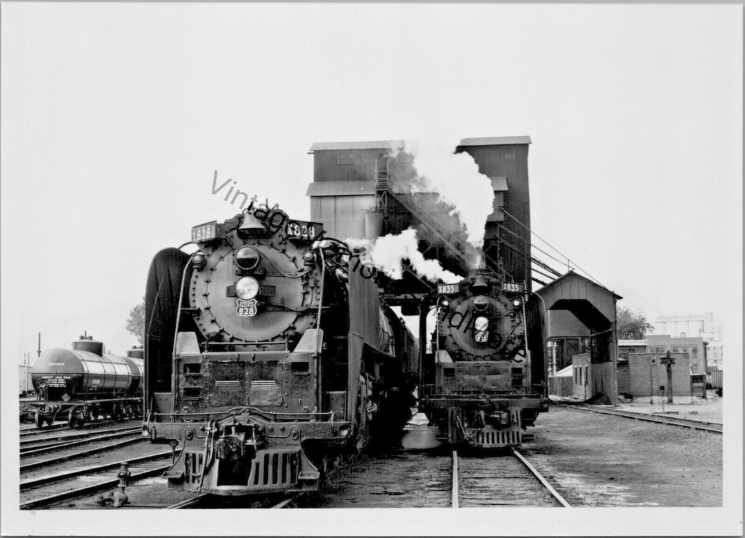 Vintage Union Pacific Railroad up 828 / 835 Steam Locomotive - Etsy