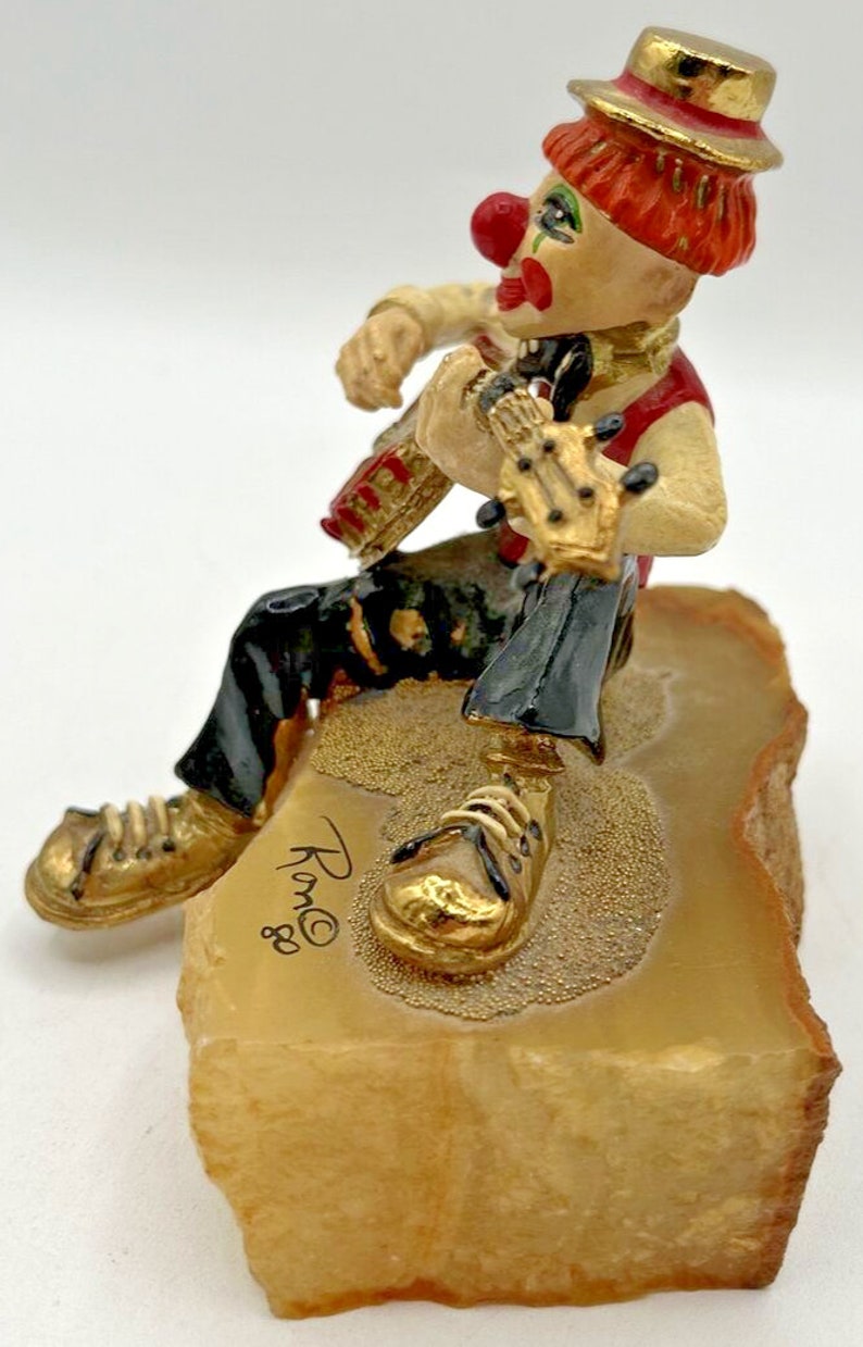 1980's Ron Lee Clown Playing Banjo Figurine Onyx Base U259 - Etsy