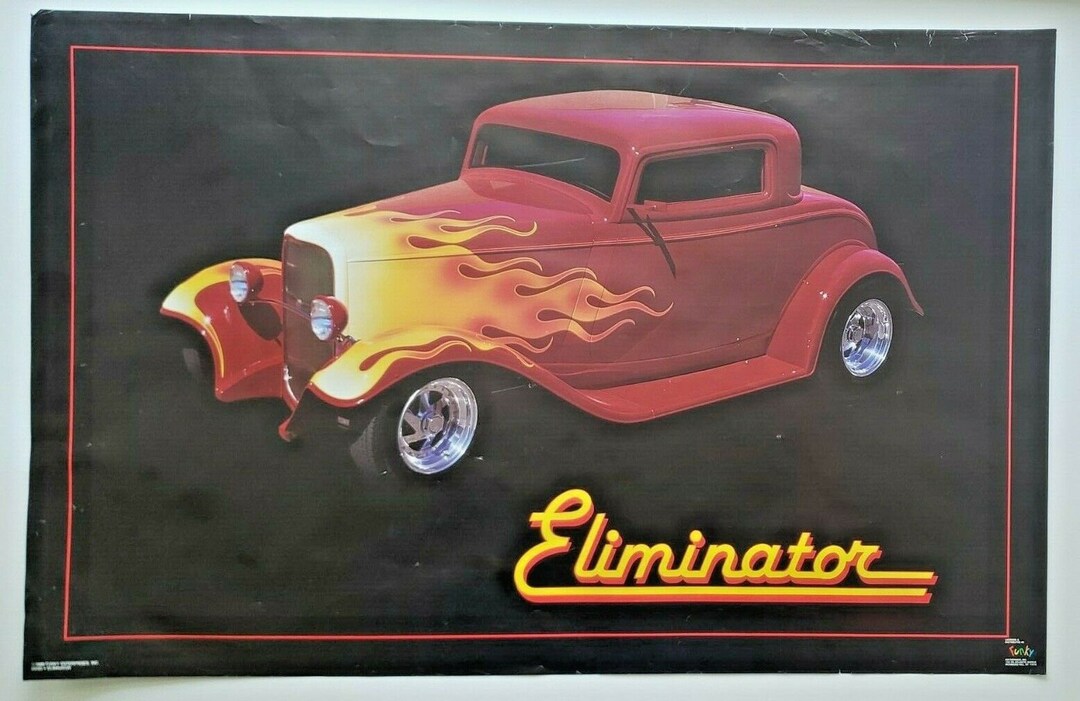 Vintage 1988 Zz Top Eliminator Poster 34" X 22" Nos 218 - Etsy