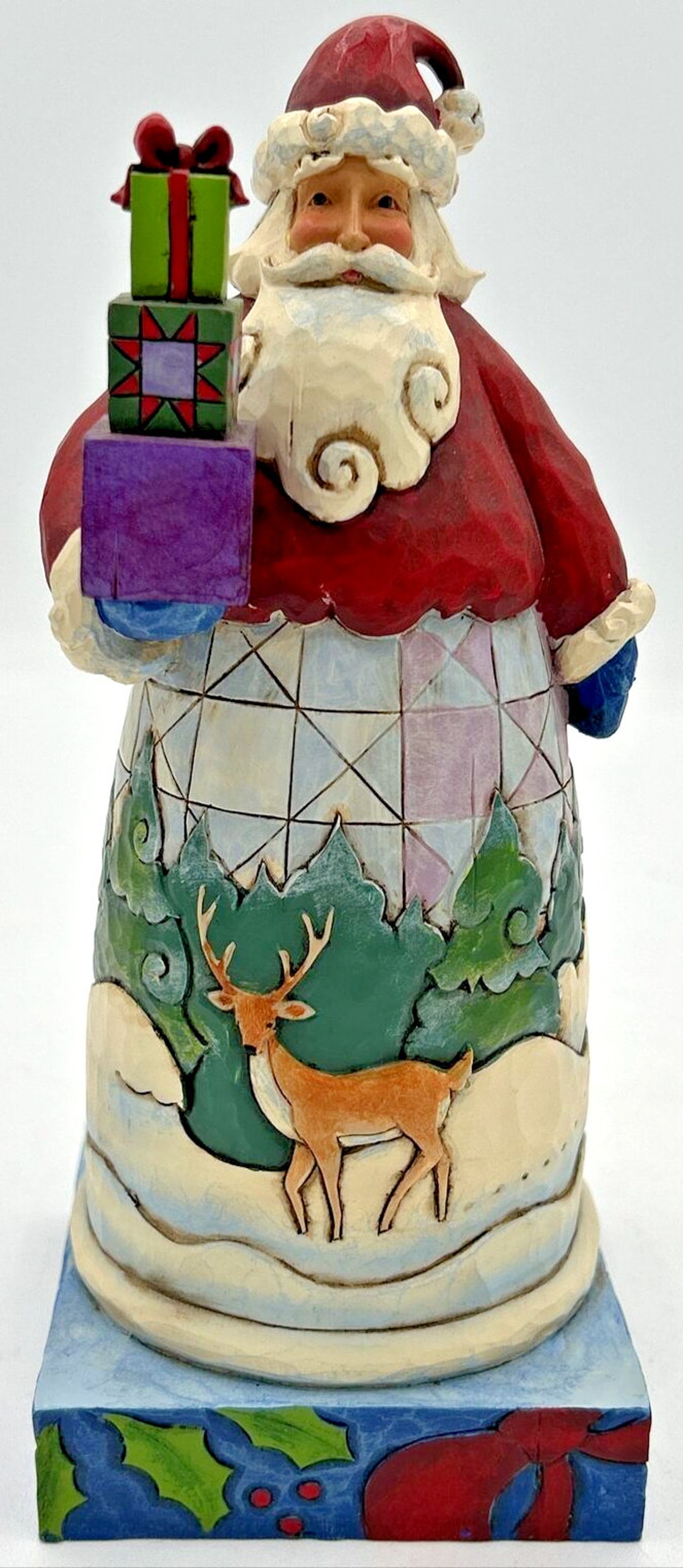 Vtg Jim Shore "holiday Gifts" Santa Figurine No Box 4010848/JS3 - Etsy